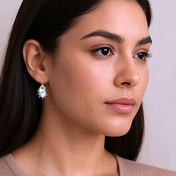 Mollusc Pearl Earrings - Melissa Harris Jewellery